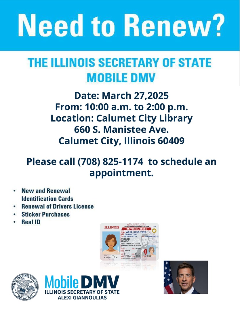 Events from October 23, 2021 – December 7, 2021 – Calumet City